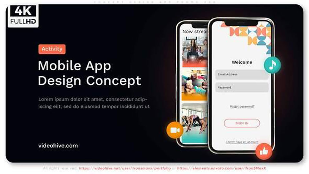 پروژه افترافکت تیزر تبلیغاتی اپلیکیشن Concept Design App Promo - افکت ۲۴