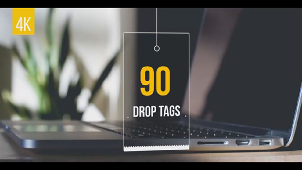 پروژه افترافکت مجموعه برچسب قیمت Drop Tags - افکت ۲۴