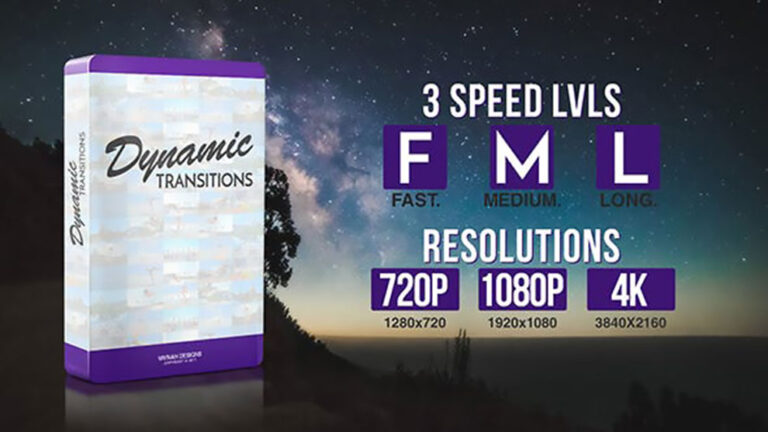 پروژه افترافکت مجموعه ترانزیشن Dynamic Transitions - افکت ۲۴