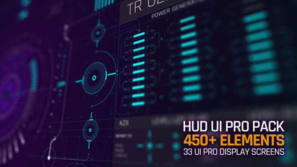 پروژه افترافکت مجموعه موشن رابط کاربری HUD UI Pro Pack - افکت ۲۴