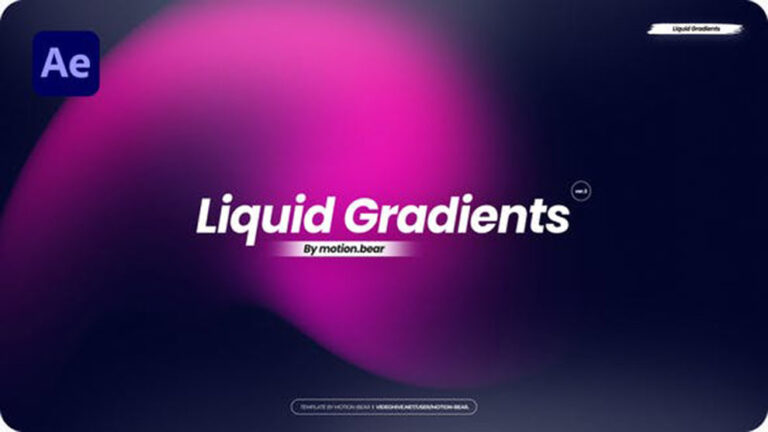 پروژه افترافکت مجموعه زمینه گردینت Liquid Gradients Pack 02 – افکت ۲۴